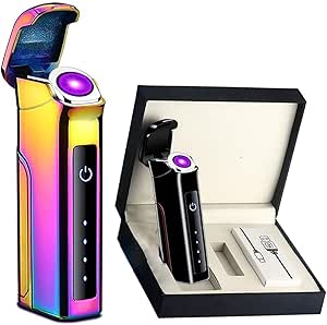 Electric Spinning Arc Lighters, USB Rechargeable Pocket Lighter with ...