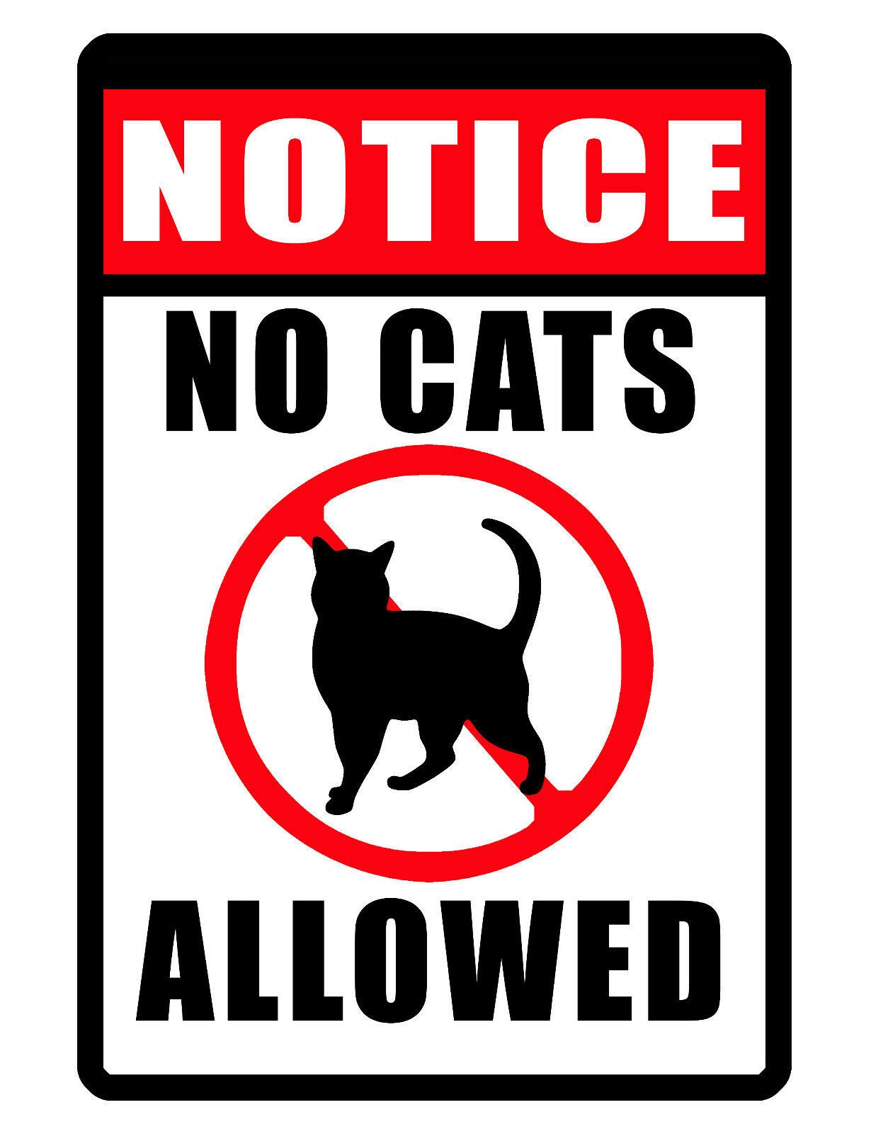 Amazon.com: ZMKDLL Notice No Cats Allowed Rustic Retro Shabby Chic Metal Tin Sign Garage Vintage ...