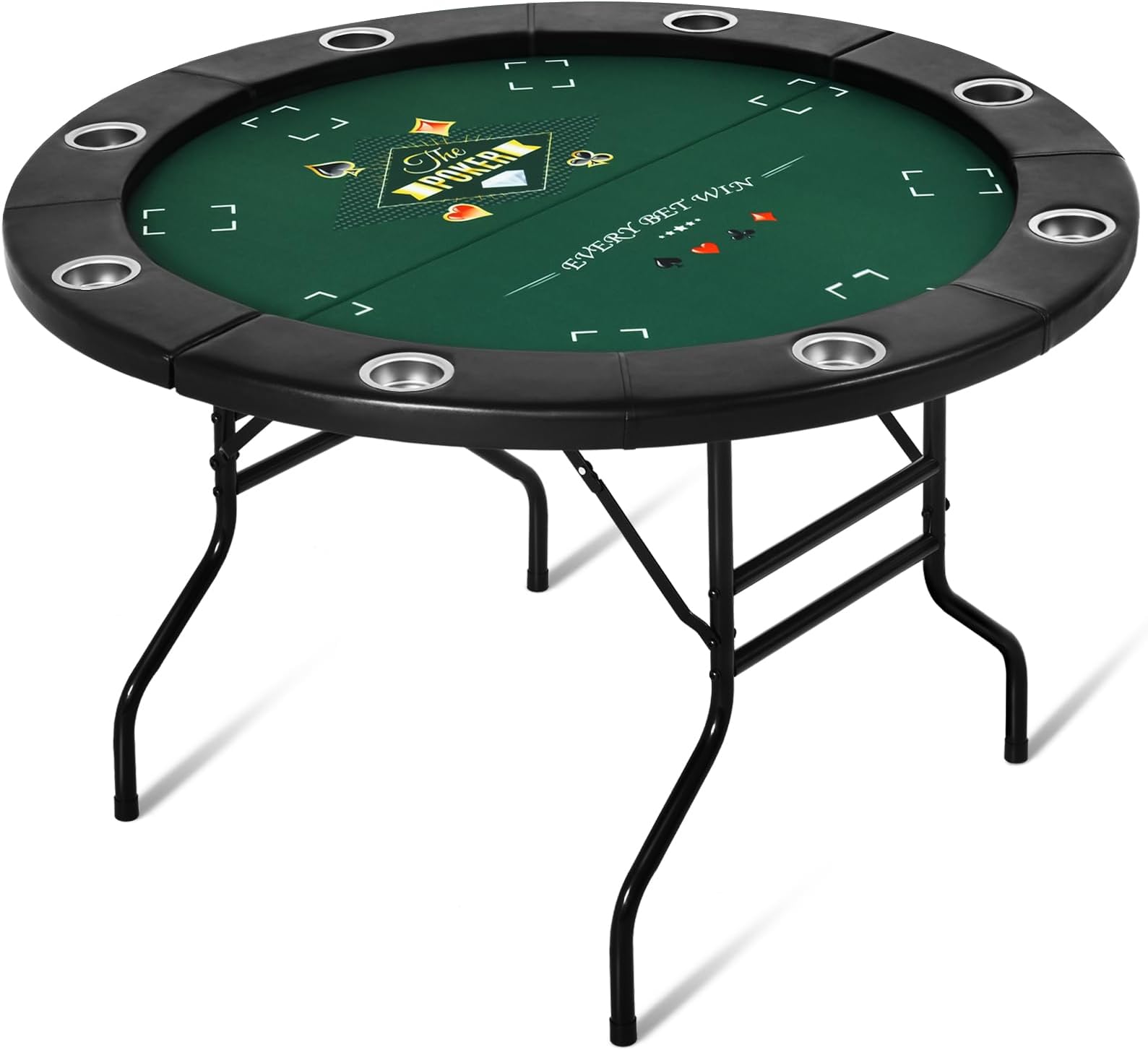 Amazon.com: PEXMOR 10 Player Foldable Poker Table, Folding Casino Texas ...
