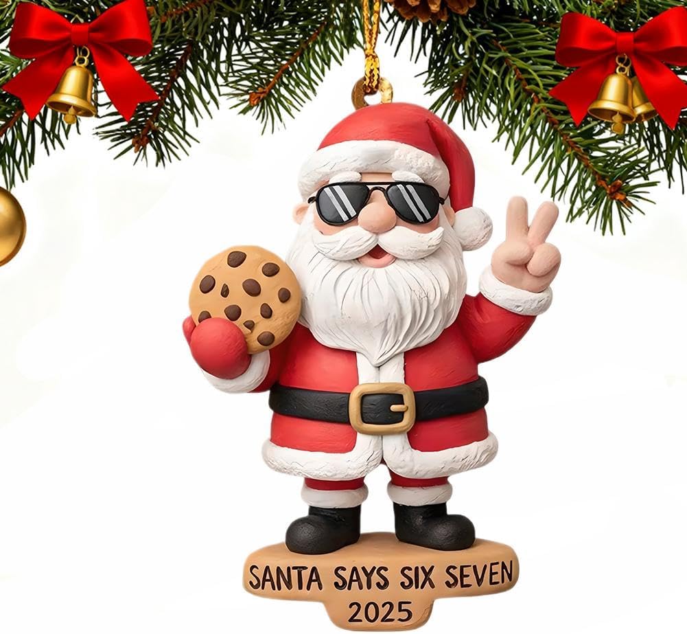Gingerbread 67 Christmas Ornament 2025 – Santa & Reindeer with “67 ...
