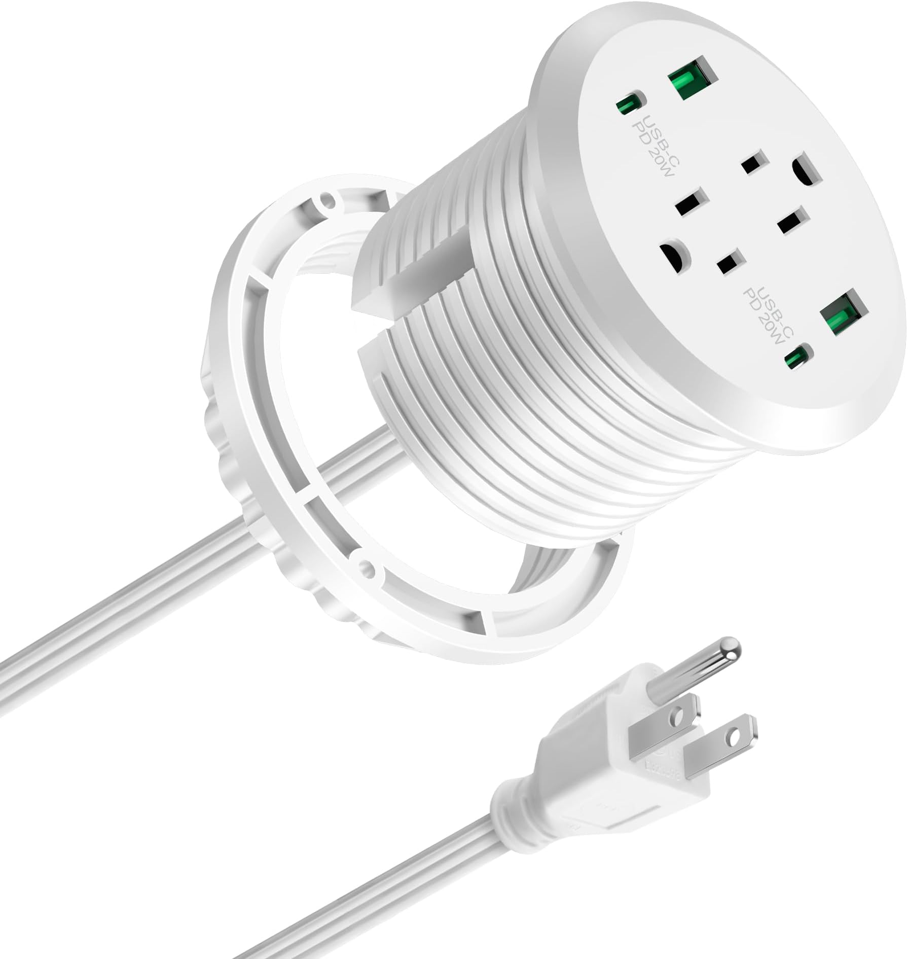 Amazon.com: Desktop Power Grommet 3-inch Hole,40W Total Fast Charging ...