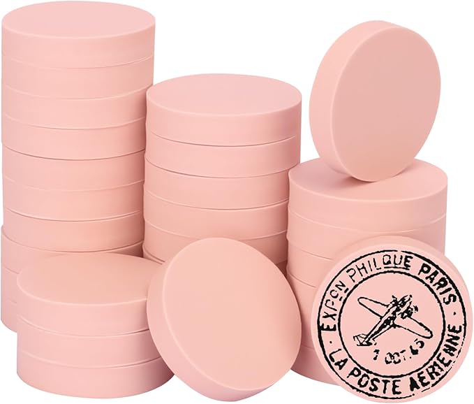 Amazon.com: 60 Pcs 2" Round Rubber Carving Blocks, Linoleum Blocks ...