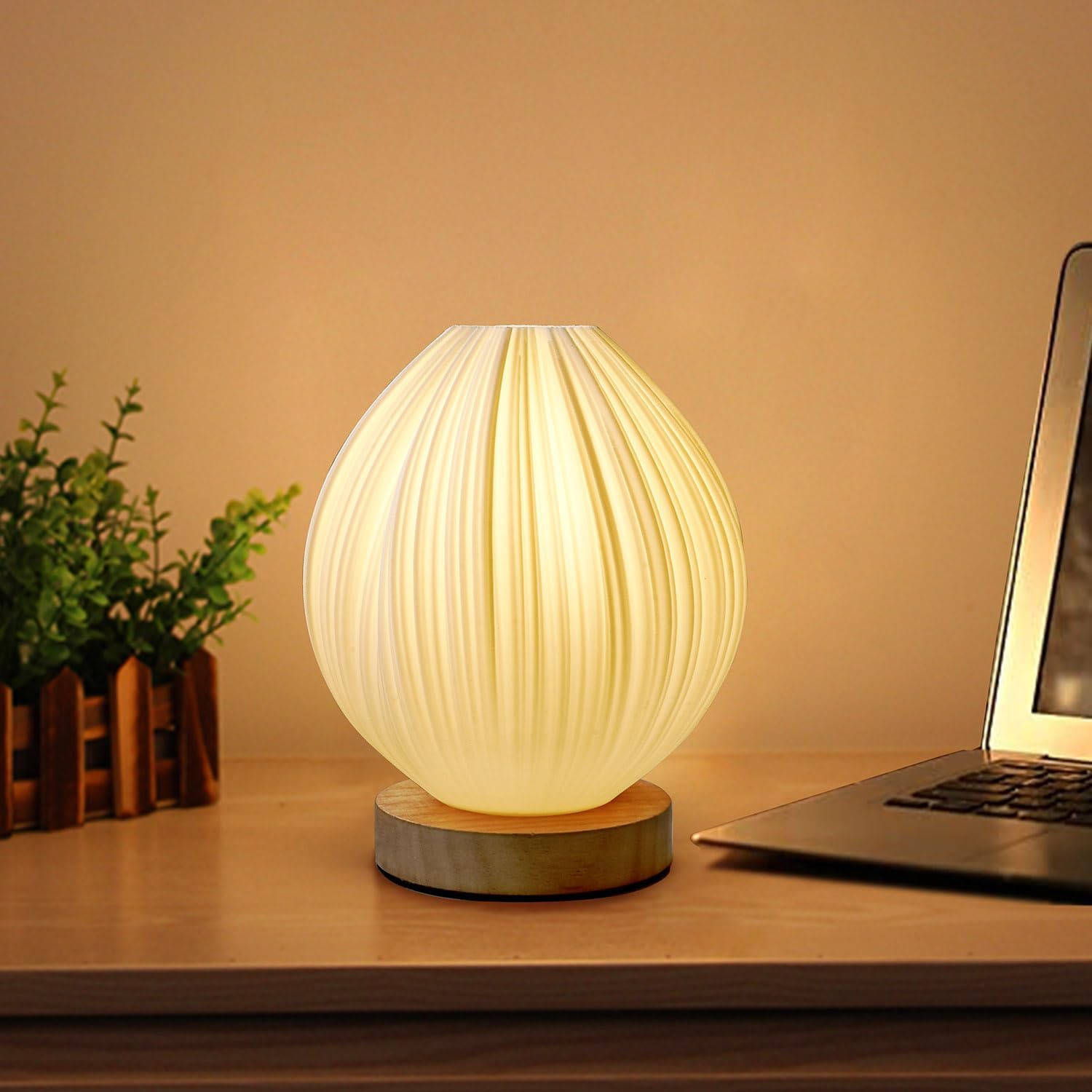 Zenply Novelty Small Table Lamp for Bedroom & Living Room, Vintage ...