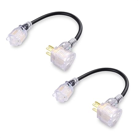 [UL Listed] Miady Short Power Extension Cord Outlet Saver, 16AWG/13A, 3 ...