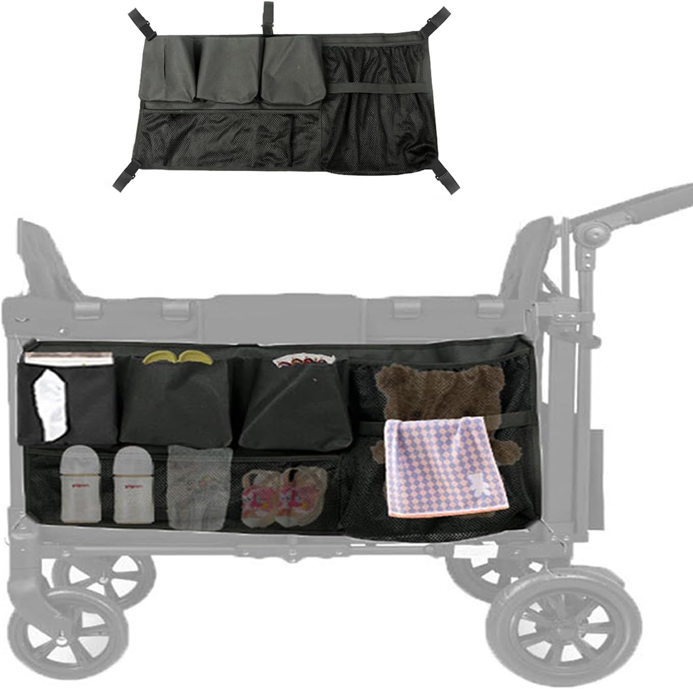Amazon.com: Collapsible Wagon Side Pocket for Umbrella,Stroller Wagon ...
