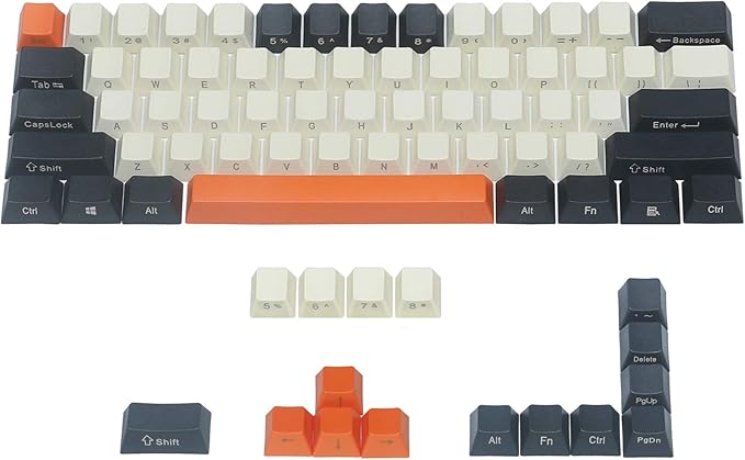 Amazon.com: HZYZ PBT Keycaps 60% Keyset Side Printed 61 68 Keycap Set ...