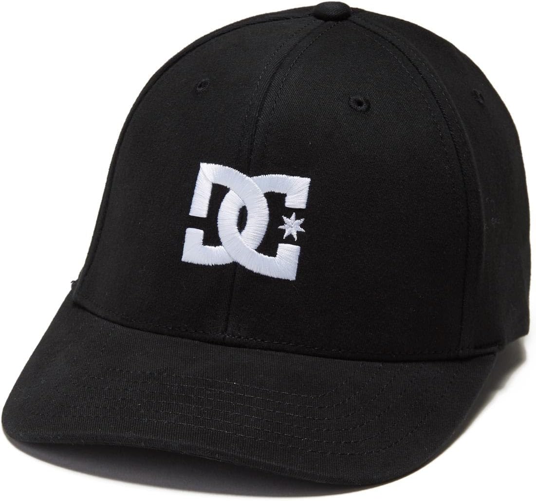 DC Men's Cap Star Flexfit Curve Brim Hat at Amazon Men’s Clothing store