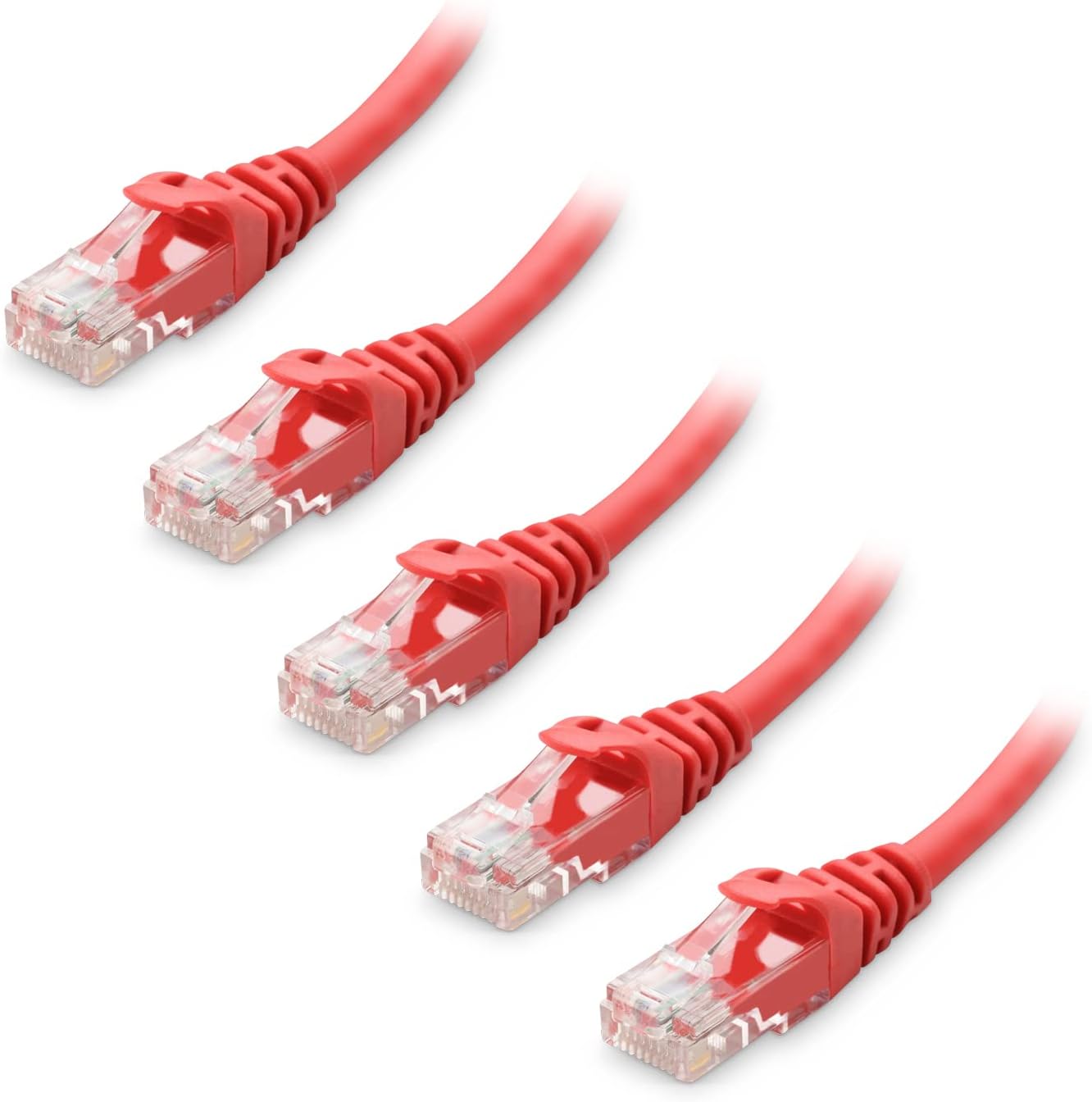 Amazon.com: Cable Matters 10Gbps 5-Pack Snagless Short Cat 6 Ethernet ...