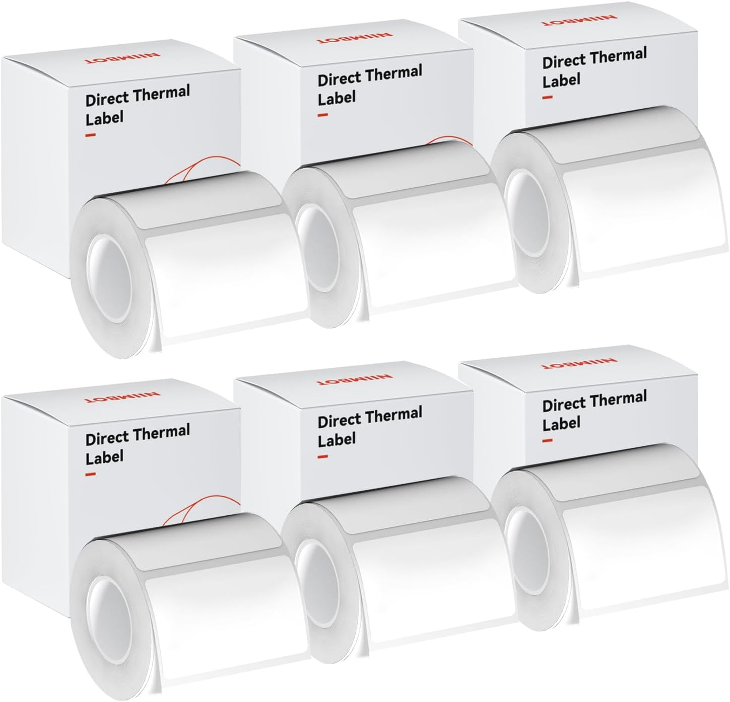 Amazon.com : White Label Paper of 6 Rolls White 50x30mm Compatible for ...