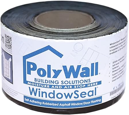 POLYGUARD Poly Wall WindowSeal Window Flashing Tape, 4" x100', 20mil ...