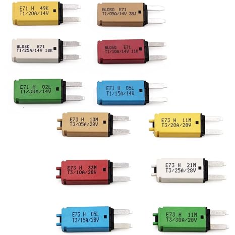Amazon.com: Gloaso Mini Blade-Style ATM Fuse Breakers T1 Breaker Fuse ...