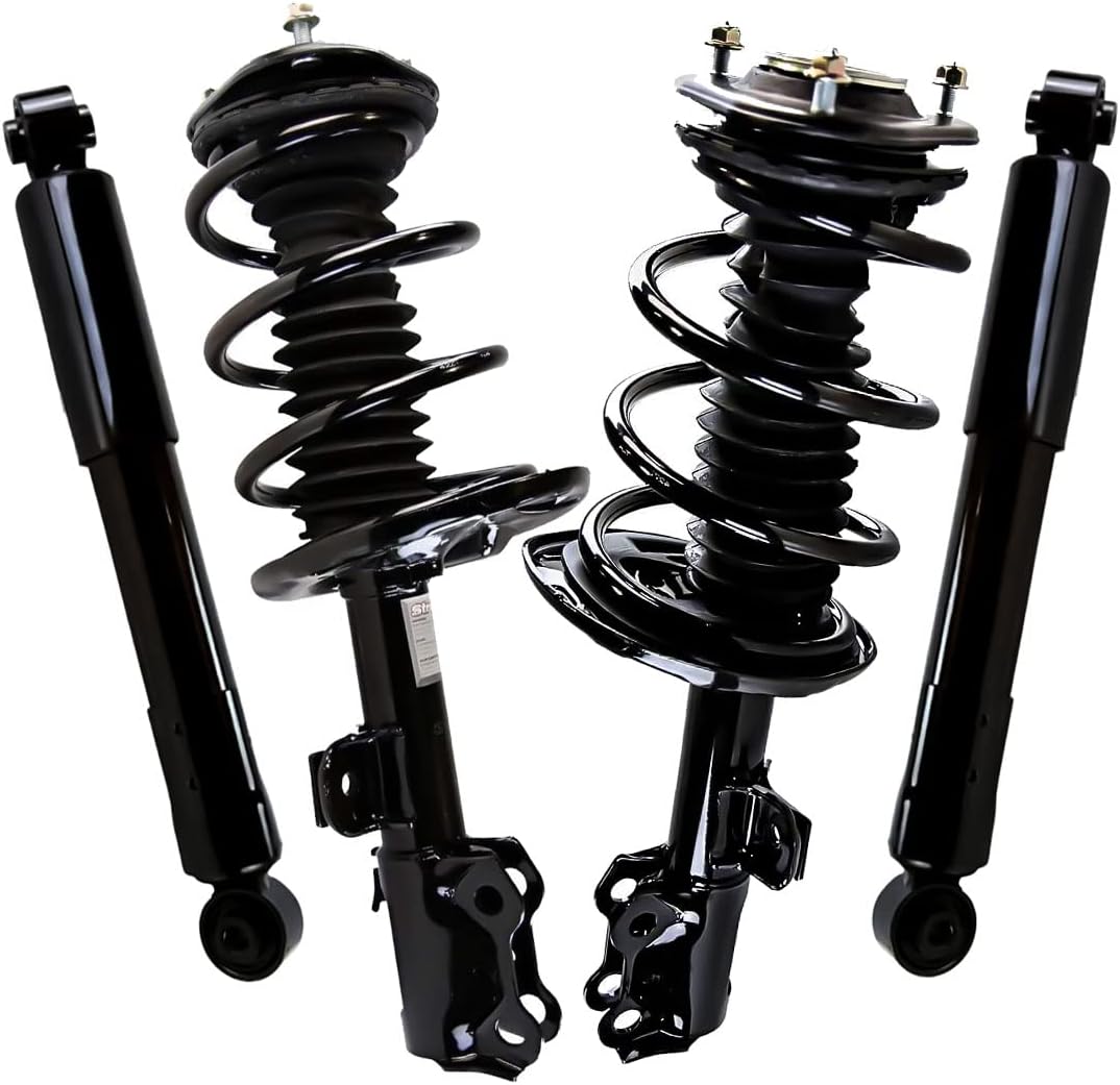 AutoShack Front & Rear Complete Struts Coil Springs and Shock Absorbers ...