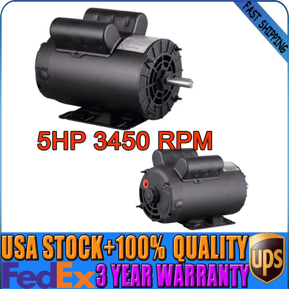 Buy Air Compressor Motor 5 SPL HP Electric Motor 3450 RPM Single Phase ...