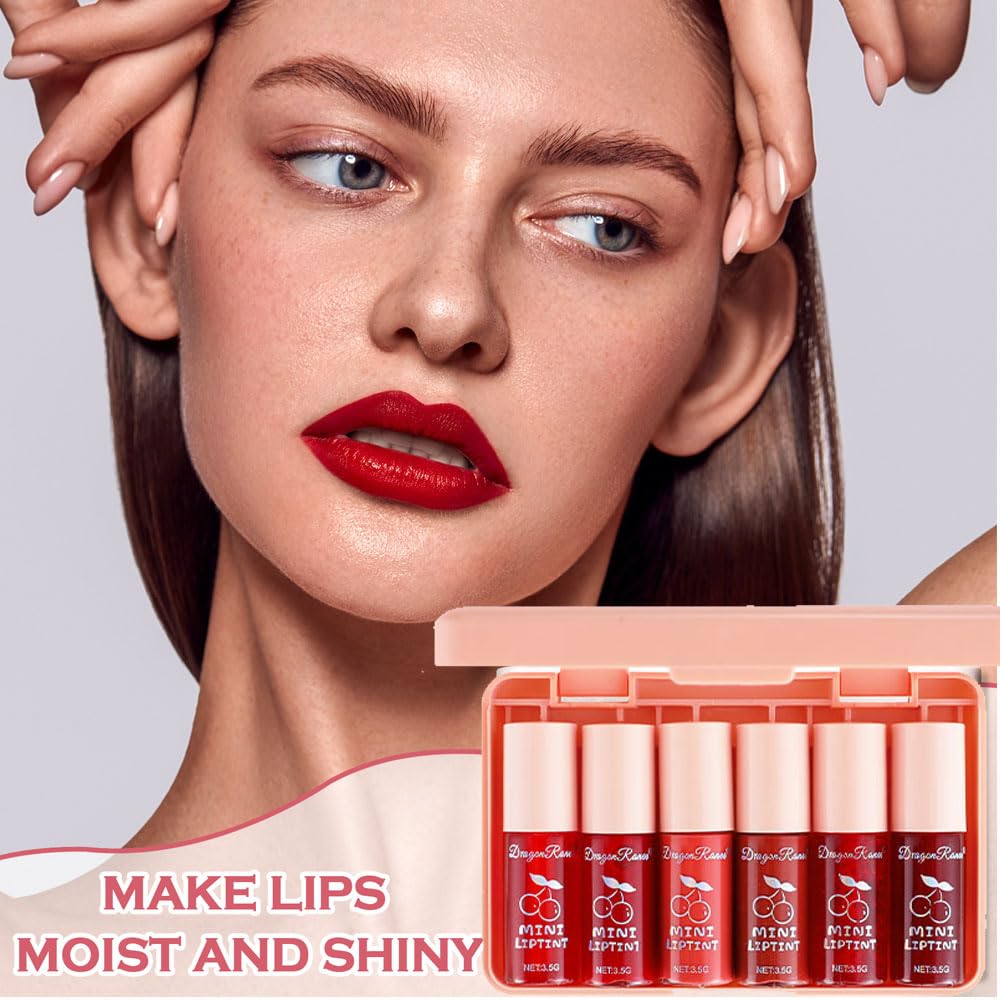 Snapklik.com : 6 Colors Lip Tint Stain Korean Lip Gloss Set, Plumping ...