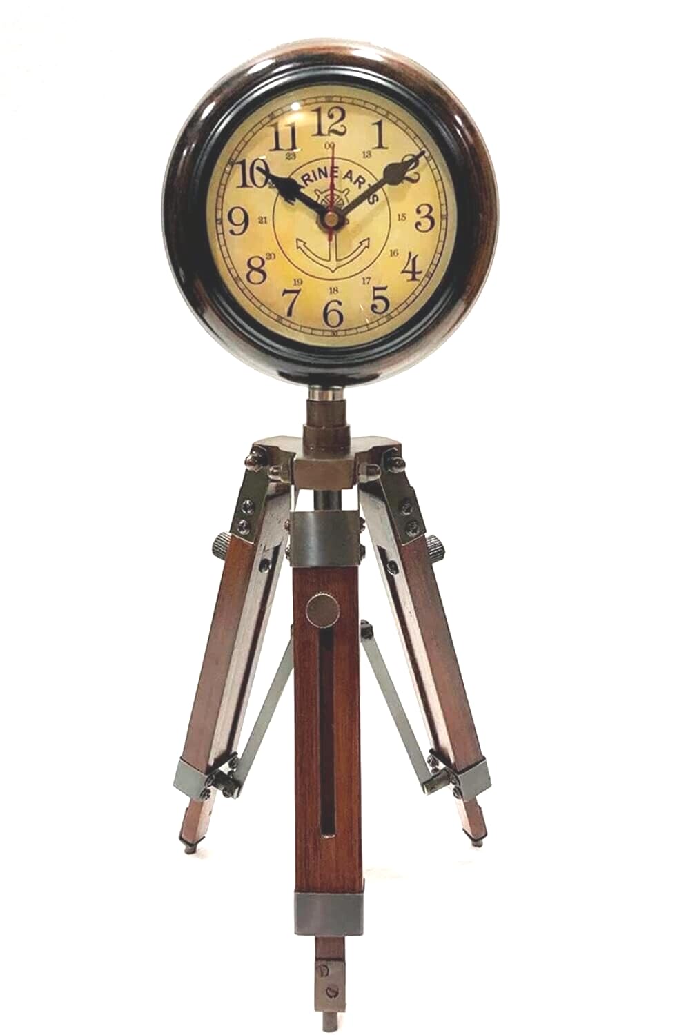 LINE WOOD™ - Handmade Wooden Table Clock Deck Clock with Adjustable ...