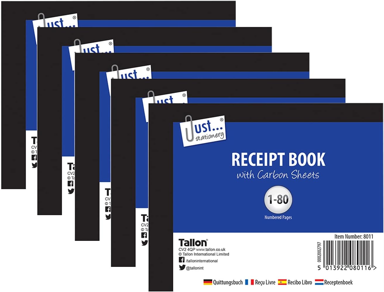 [Pack of 20] Mini Carbonless Cash Receipt Books Sales Duplicate Paper ...