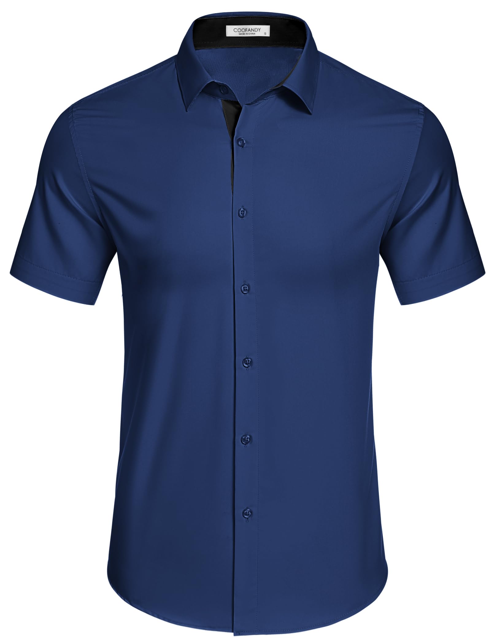 Snapklik.com : Mens Business Formal Dress Shirt Short Sleeve Button Up ...