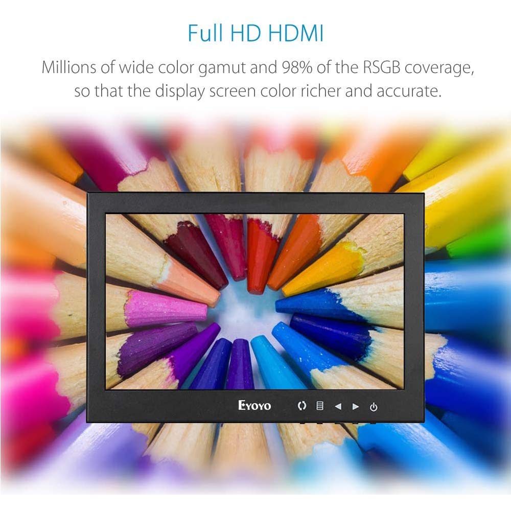 Buy Eyoyo 7 Inch Mini Small TFT LCD Full HD Monitor Portable Display ...