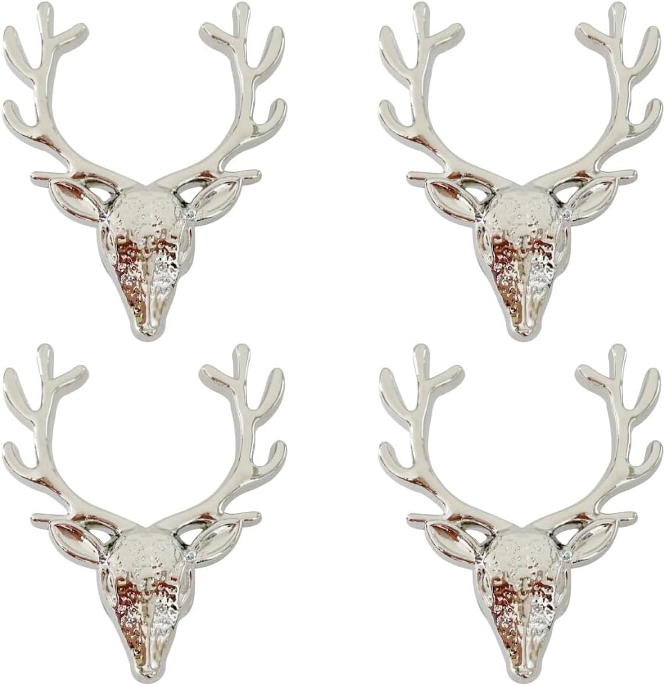 LB-LAIBA 4Pcs Deer Head Cabinet Knobs, Animal Drawer Knobs, Decorative ...