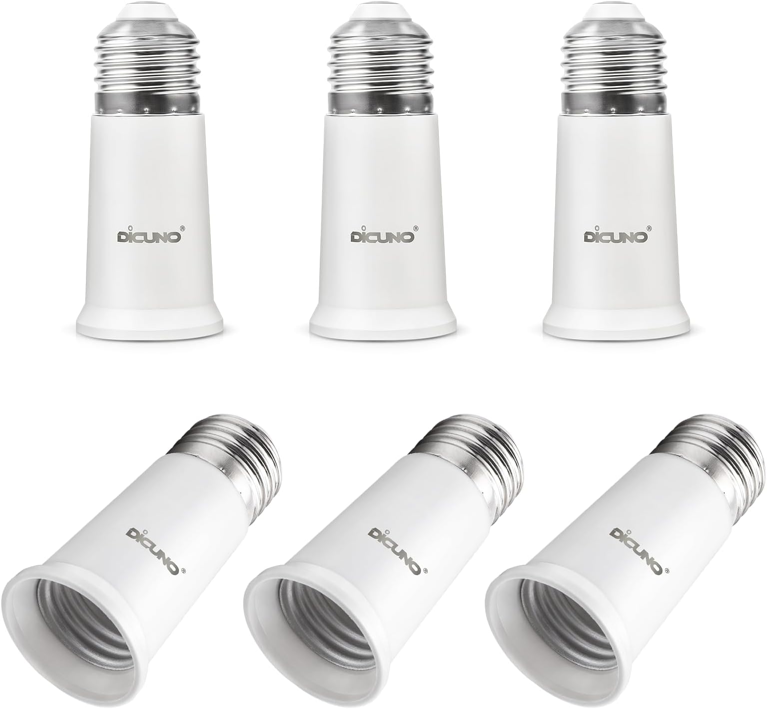 DiCUNO E26 Base Socket 5CM Extention, E26 to E26 Lamp Bulb Socket ...