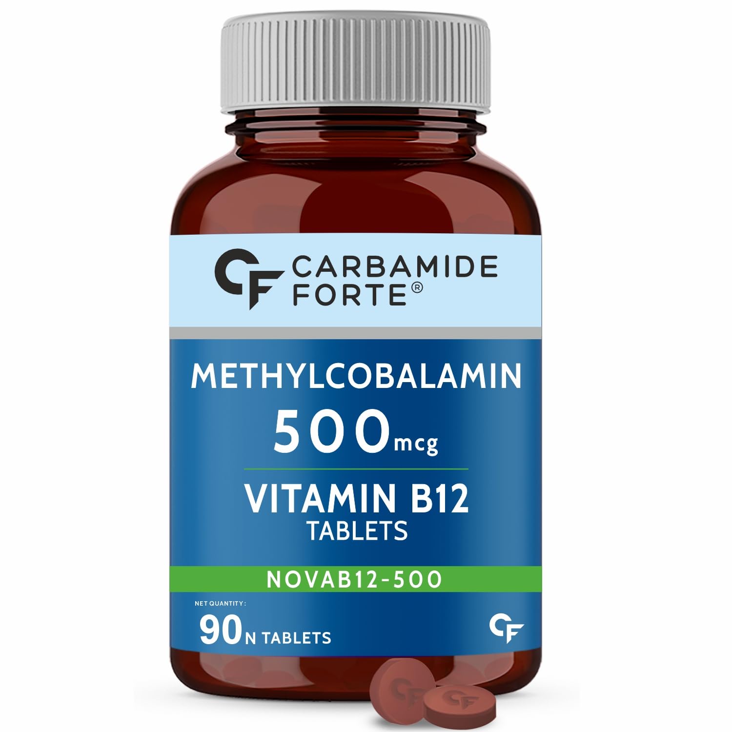 Carbamide Forte Vitamin B12 Supplements 500 mcg - Methylcobalamin B12 Vitamin Tablets for Men ...