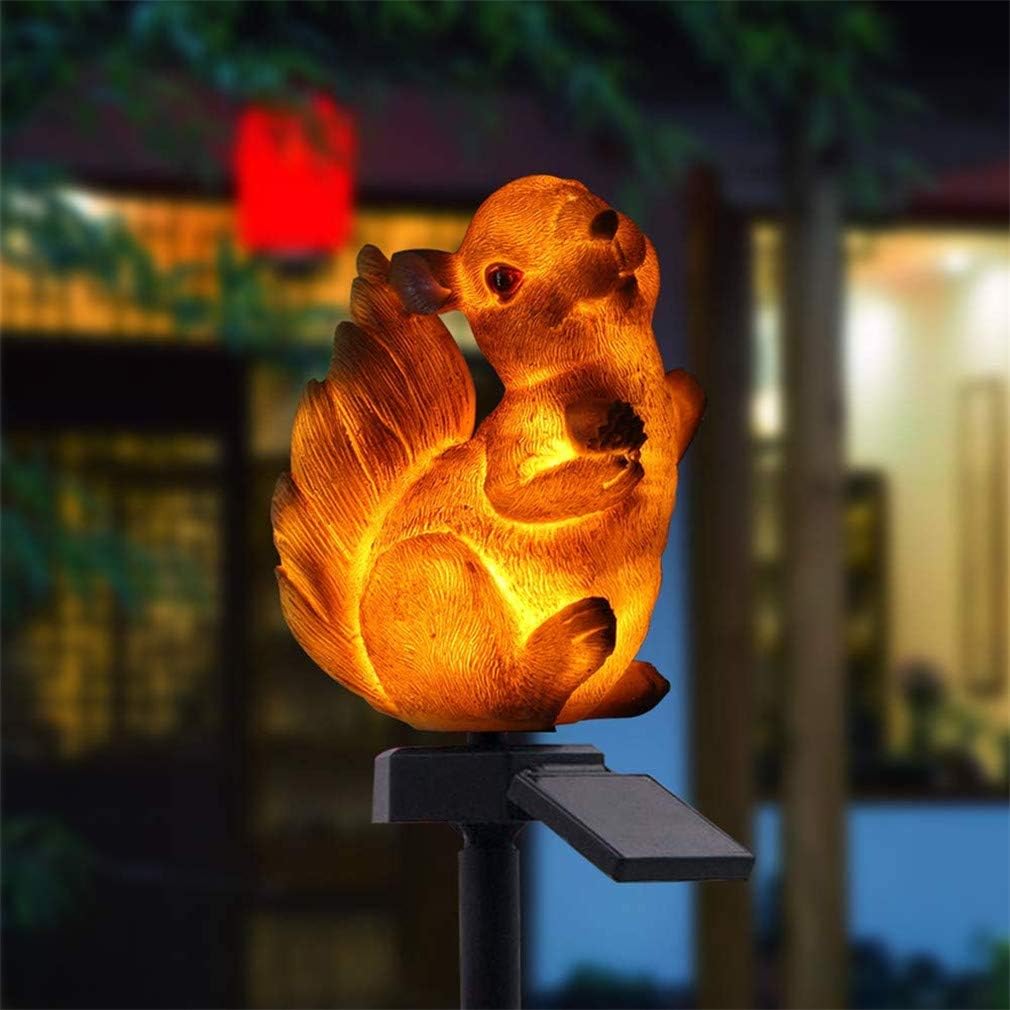 Ulalaza Outdoor Solar Lights Squirrel Shape Solar Powered LED Lamp ...