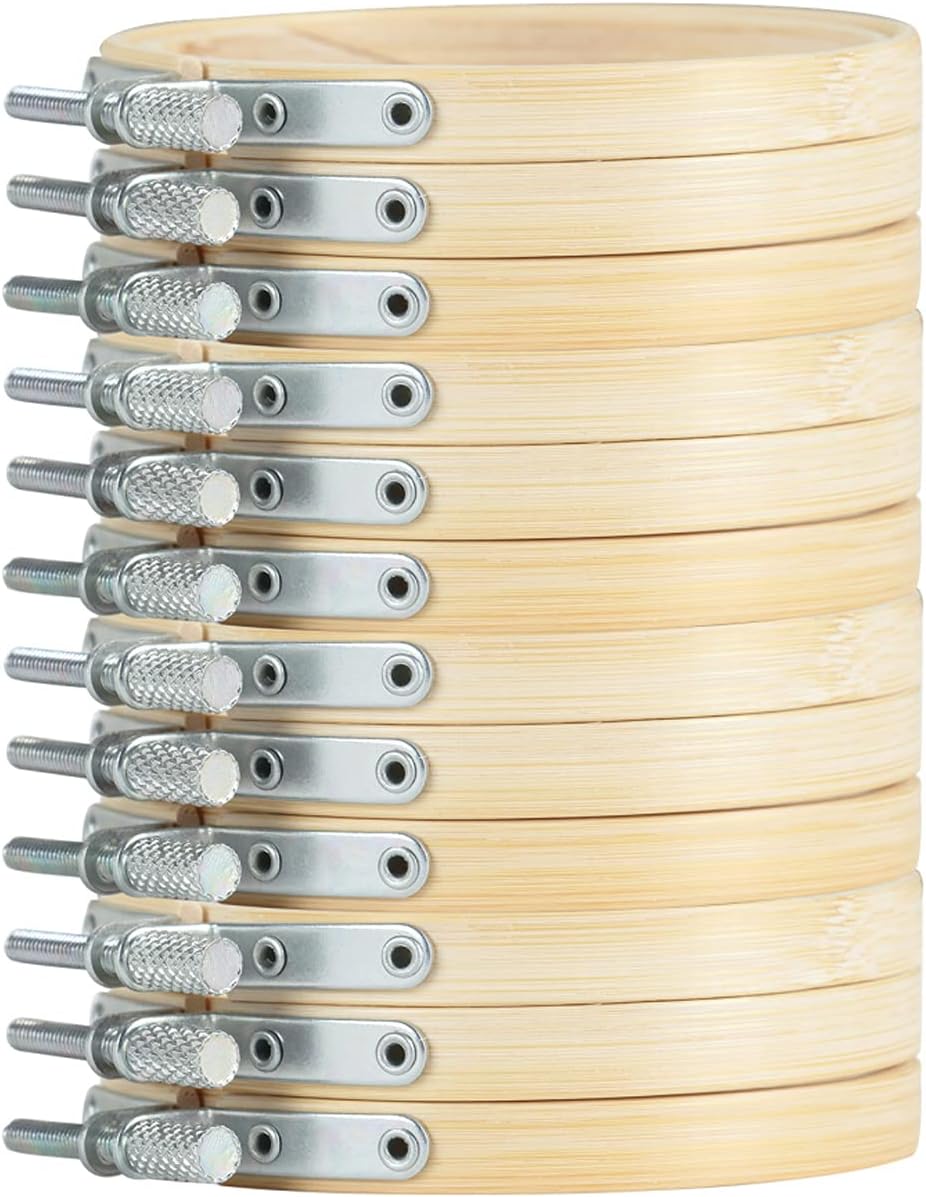 Amazon.com: Embroidery Hoops 3 inch Small Cross Stitch Wooden Hoop 12 ...