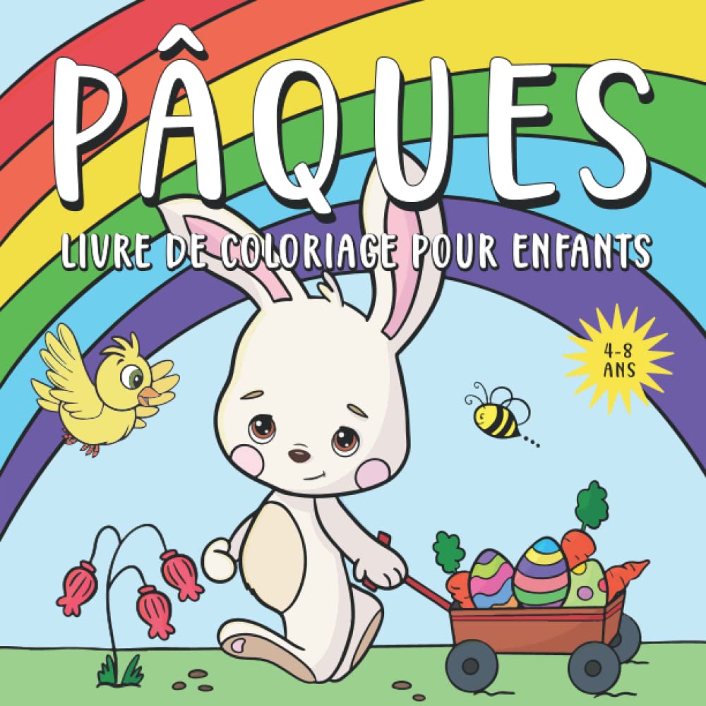 Paques Livre de Coloriage Pour Enfants: Lapins, œufs de Pâques à ...