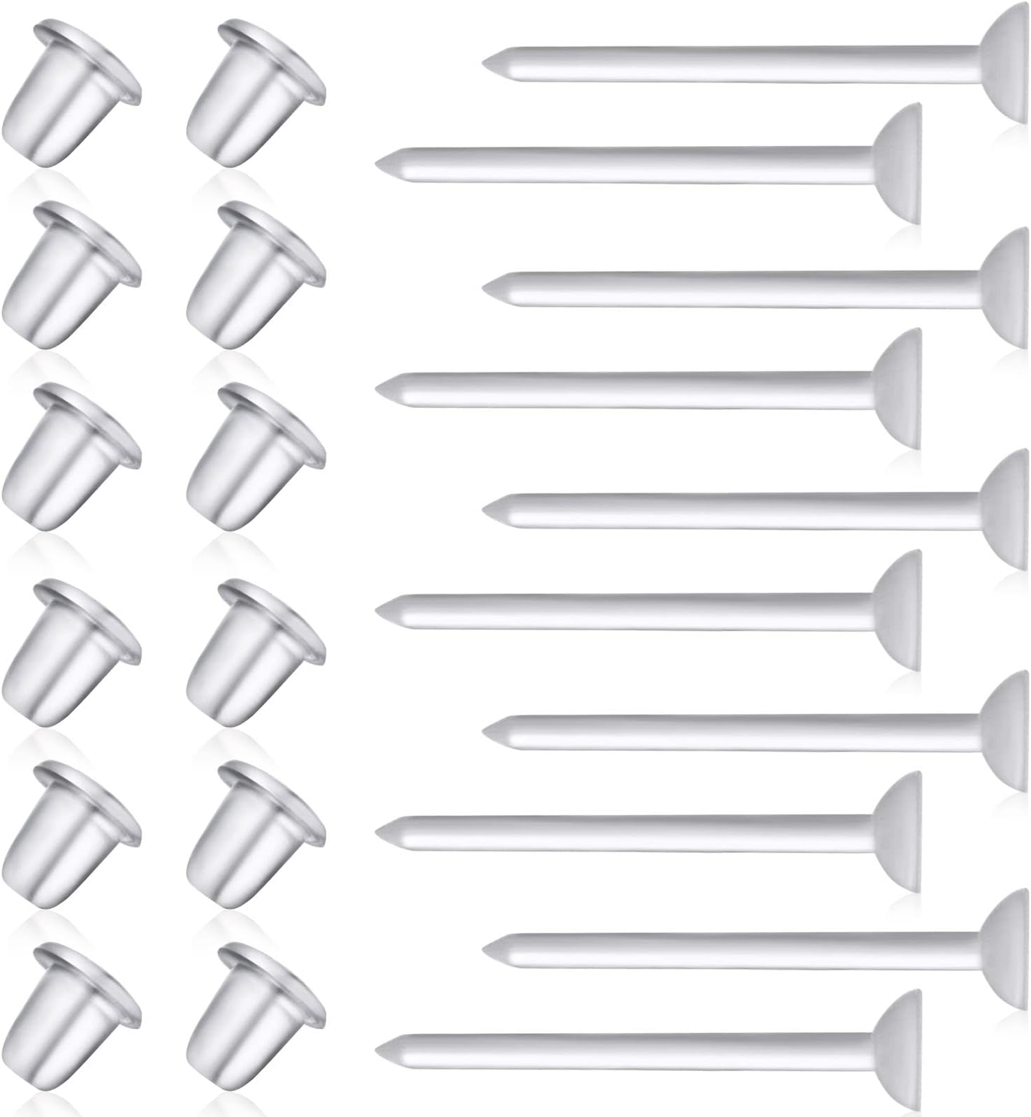 Amazon.com: AISHNE Clear Plastic Ear Piercing Retainers - 10 Pairs