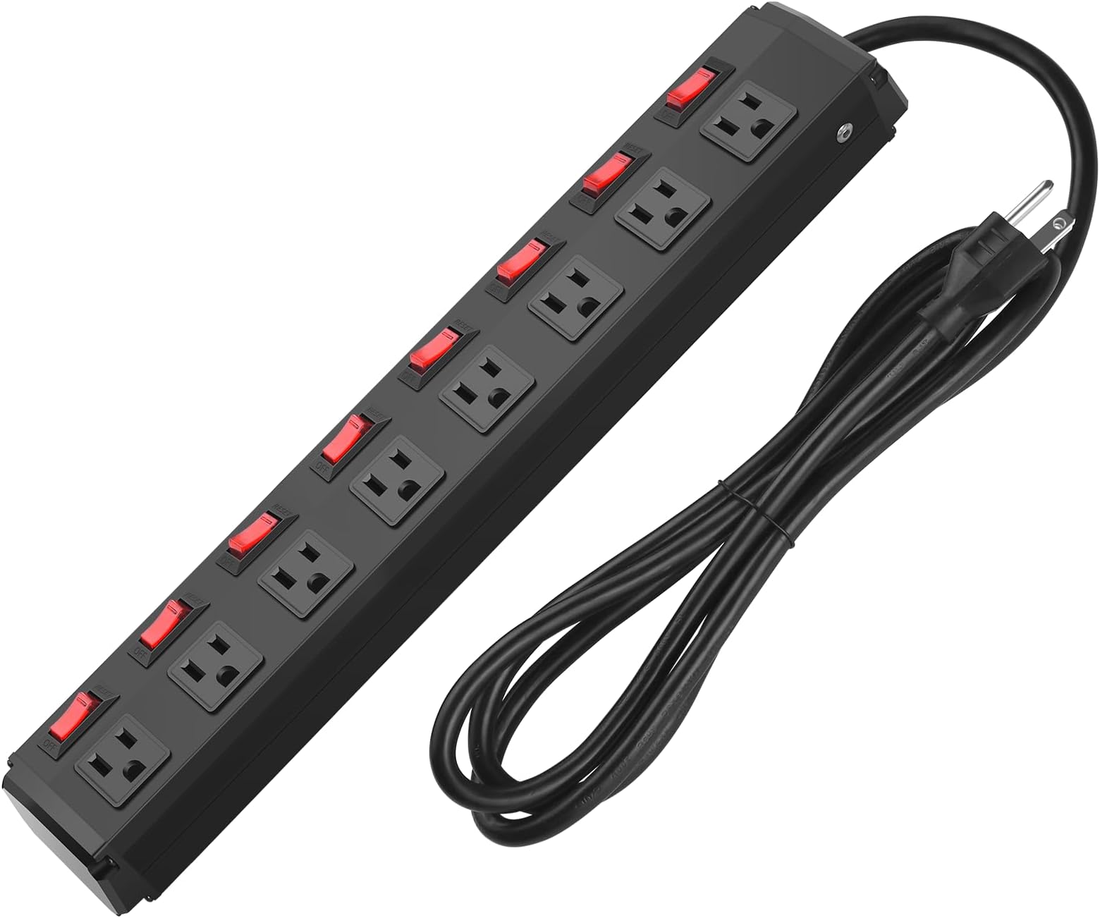 Amazon.com: 6 Outlets Power Strip with Individual Switches and USB C ...