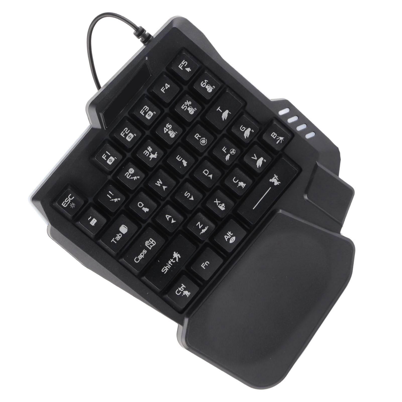Snapklik.com : One Handed Gaming Keyboard, RGB Backlit 35 Keys Portable ...