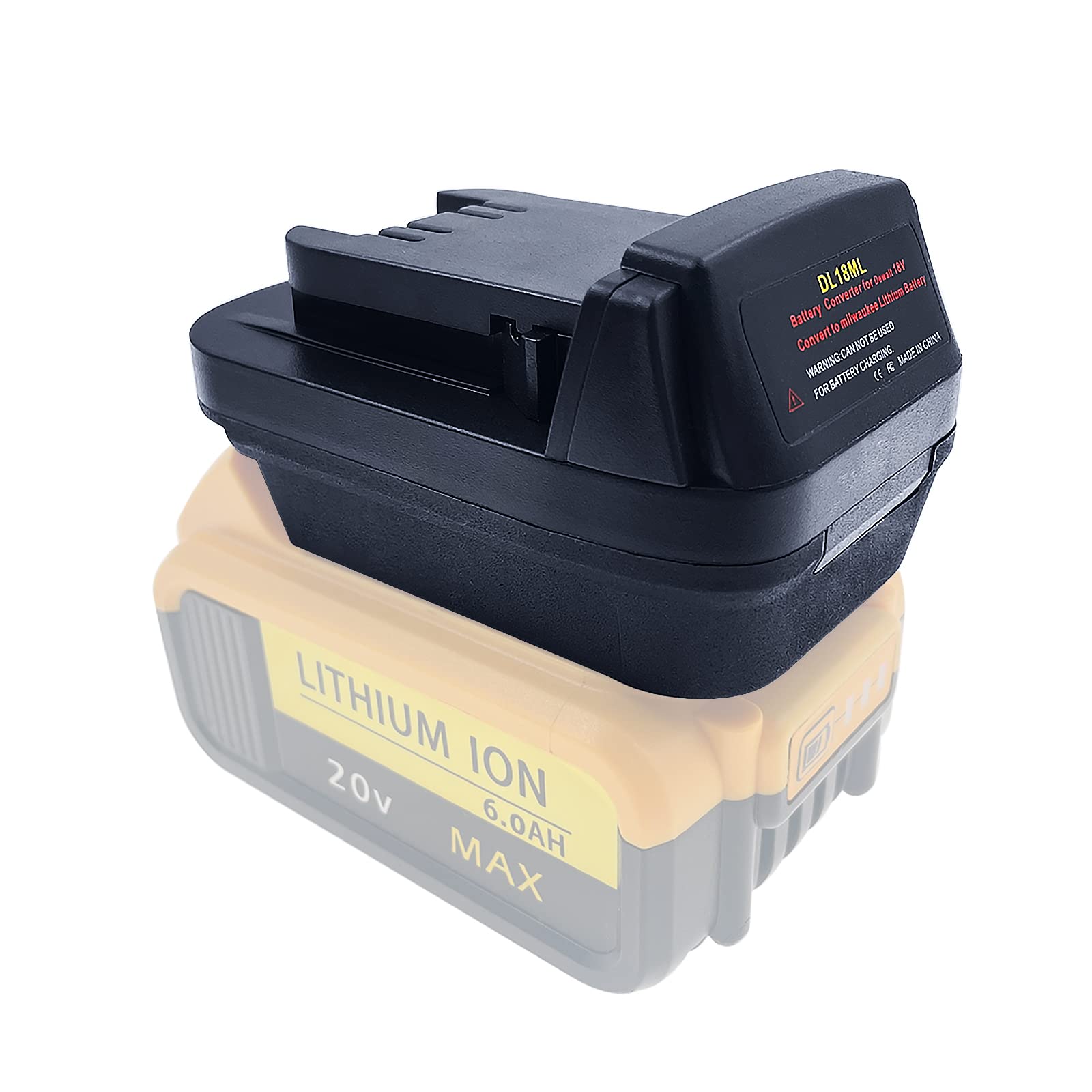 DL18ML Adapter Use for Milwaukee M18 18V Tools,for Dewalt 20V 60V ...