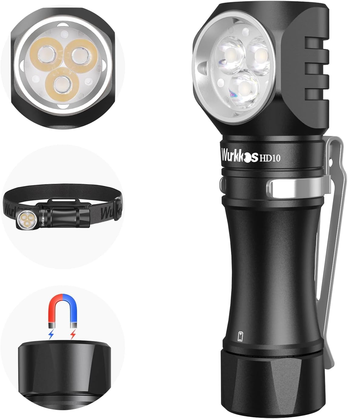 Snapklik.com : Wurkkos Flashlight Rechargeable 1200 Lumens Small ...