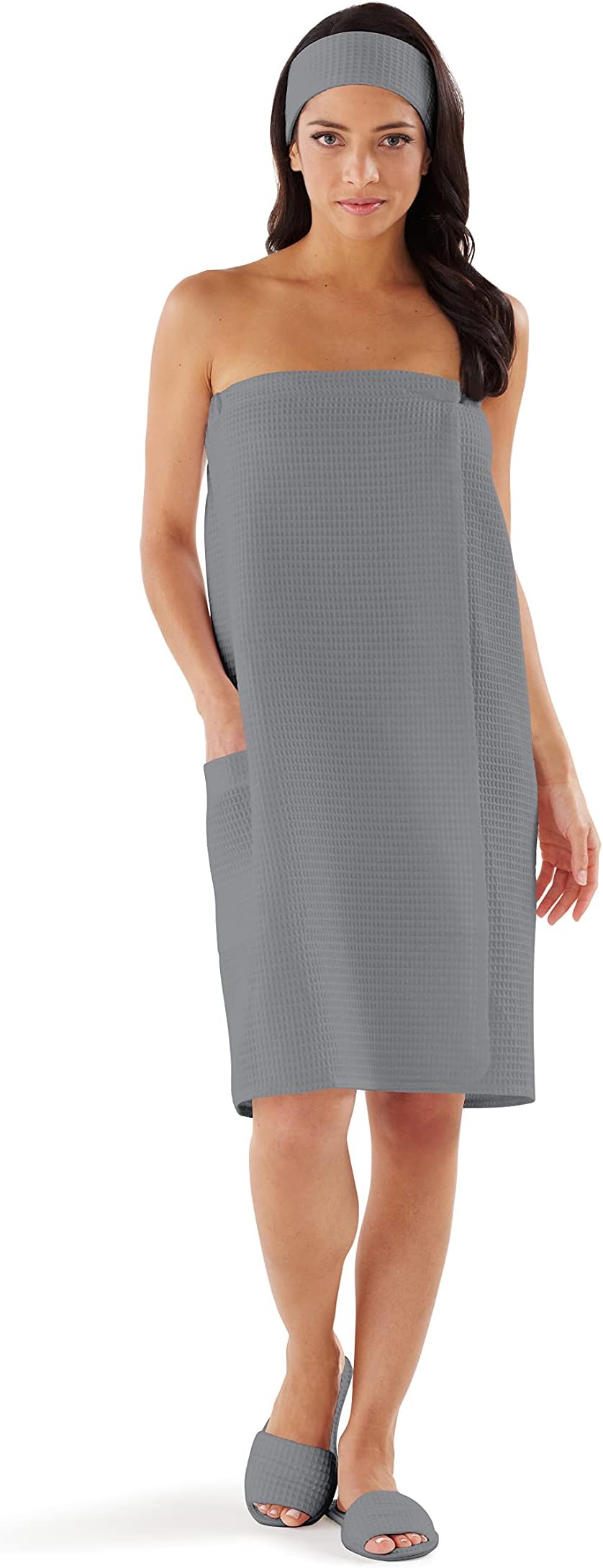 Amazon.com: Boca Terry Spa Wrap, Waffle Spa Towel Wrap for Women ...