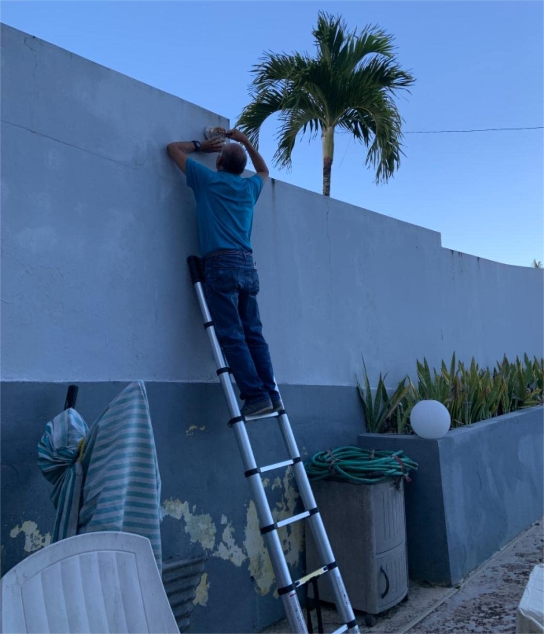 15.5FT/4.7M Telescopic Ladder, Slow Down Design Multipurpose ...