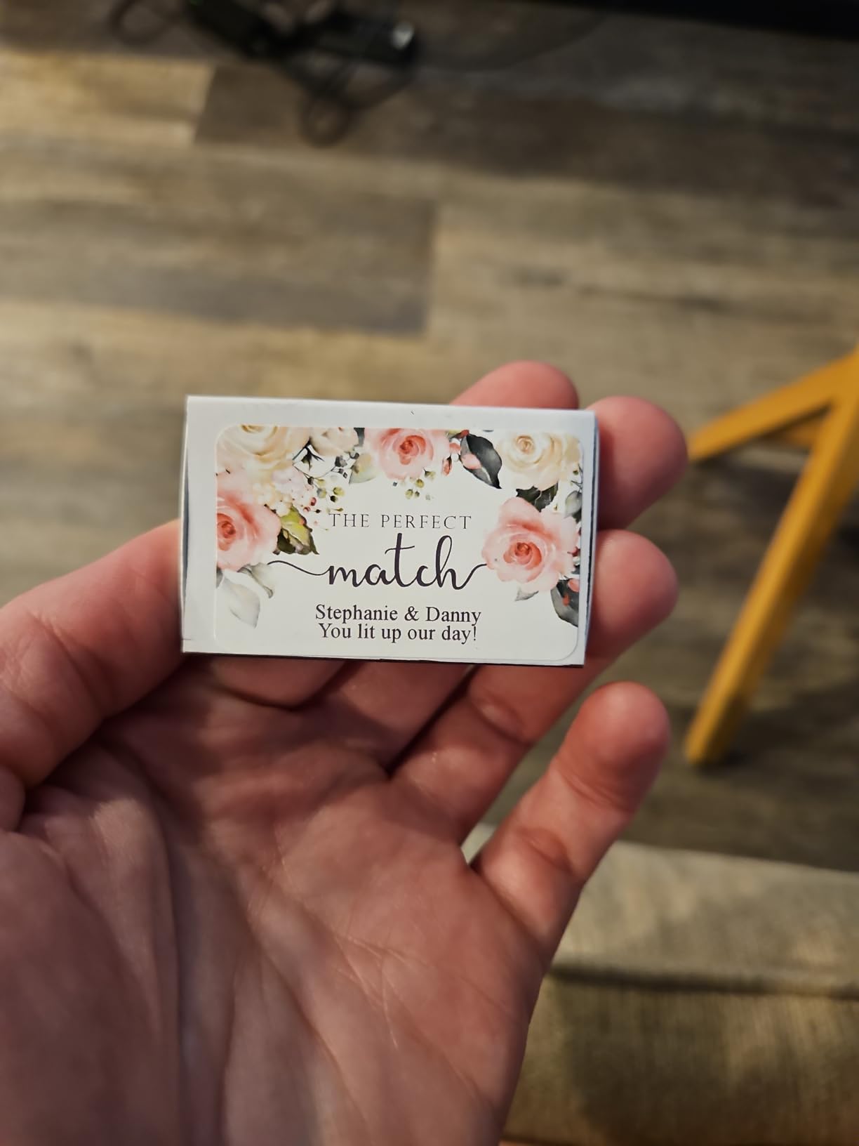 Amazon.com: White and Pink Roses Perfect Match Personalized Matches for ...