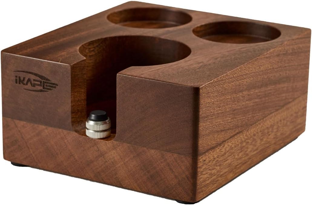 Amazon.com: IKAPE Espresso Tamper Station, 58MM Wooden Coffee Tamper ...