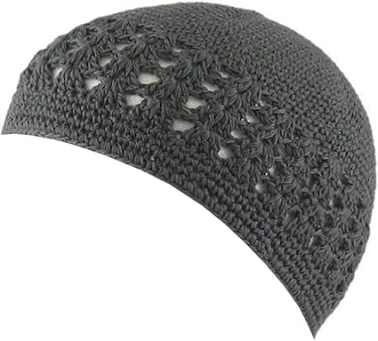 3rd Power Outlet Knit Kufi Hat - Koopy Cap - Crochet Beanie (Gray) at ...