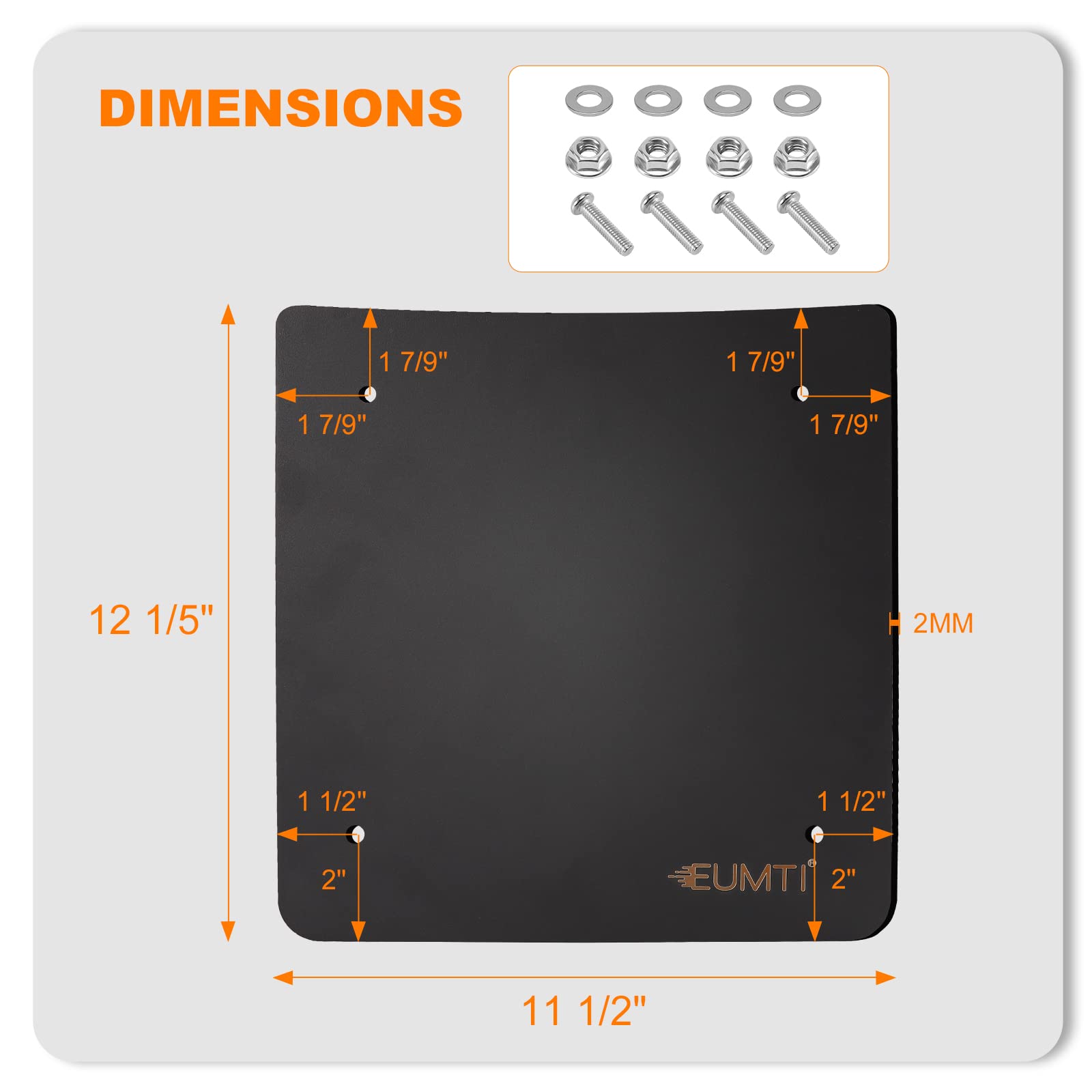 Snapklik.com : Eumti Tour Pack Metal Base Plate, 2MM Thick Laser Cut ...