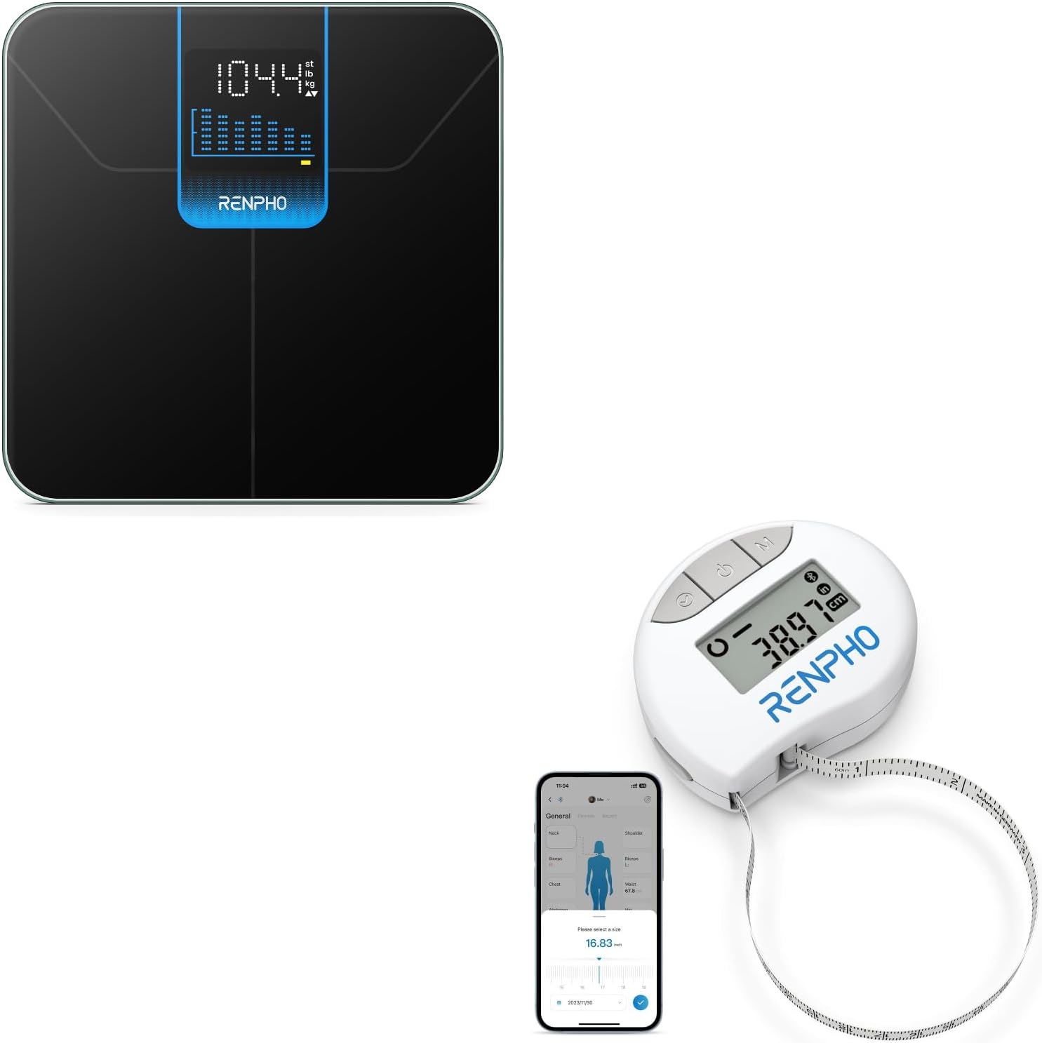 Amazon.com: RENPHO Scale for Body Weight with 7-Day Weight Trend and ...