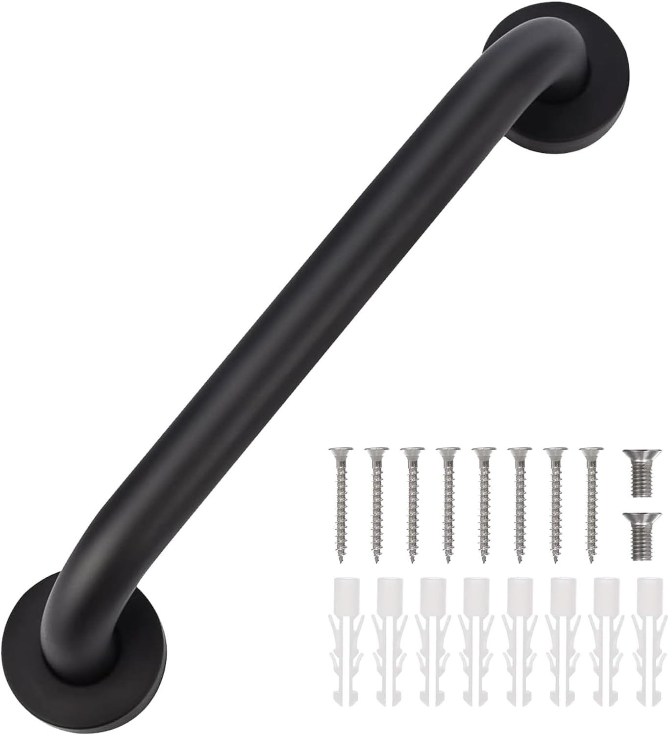 Rothley Grab Rail Mobility Disability Aid - Matt Black Handle Bathroom ...