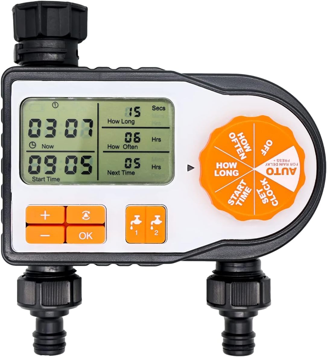 Amazon.com : BSEED Water Timer for Garden Hose, 2 Zone Water Faucet ...