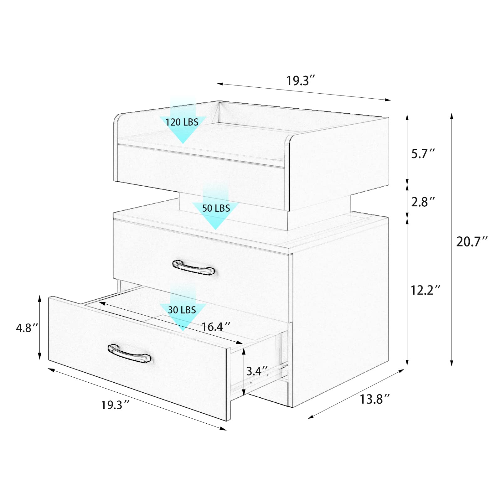 Snapklik.com : SEGMART LED Nightstand