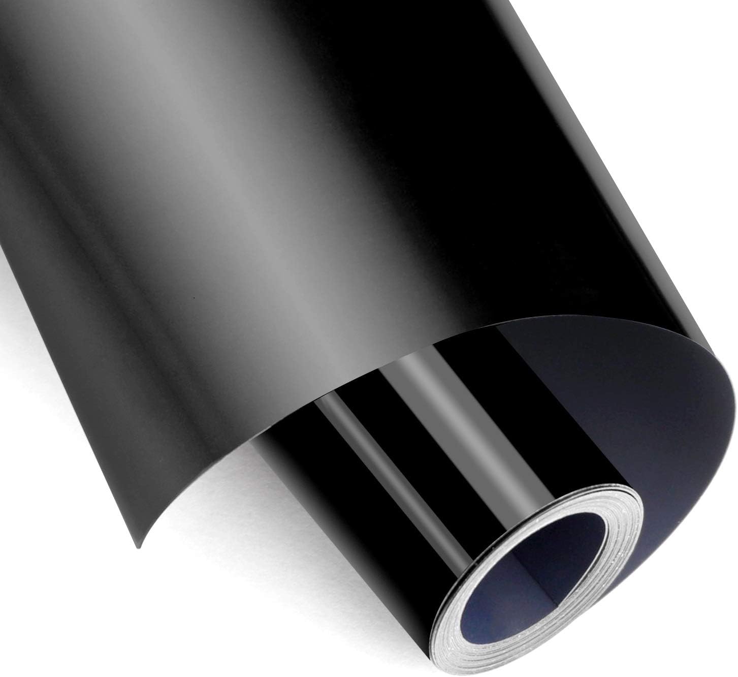 HTVRONT Black Permanent Vinyl, 12" x 5 FT Black Adhesive Vinyl Roll ...