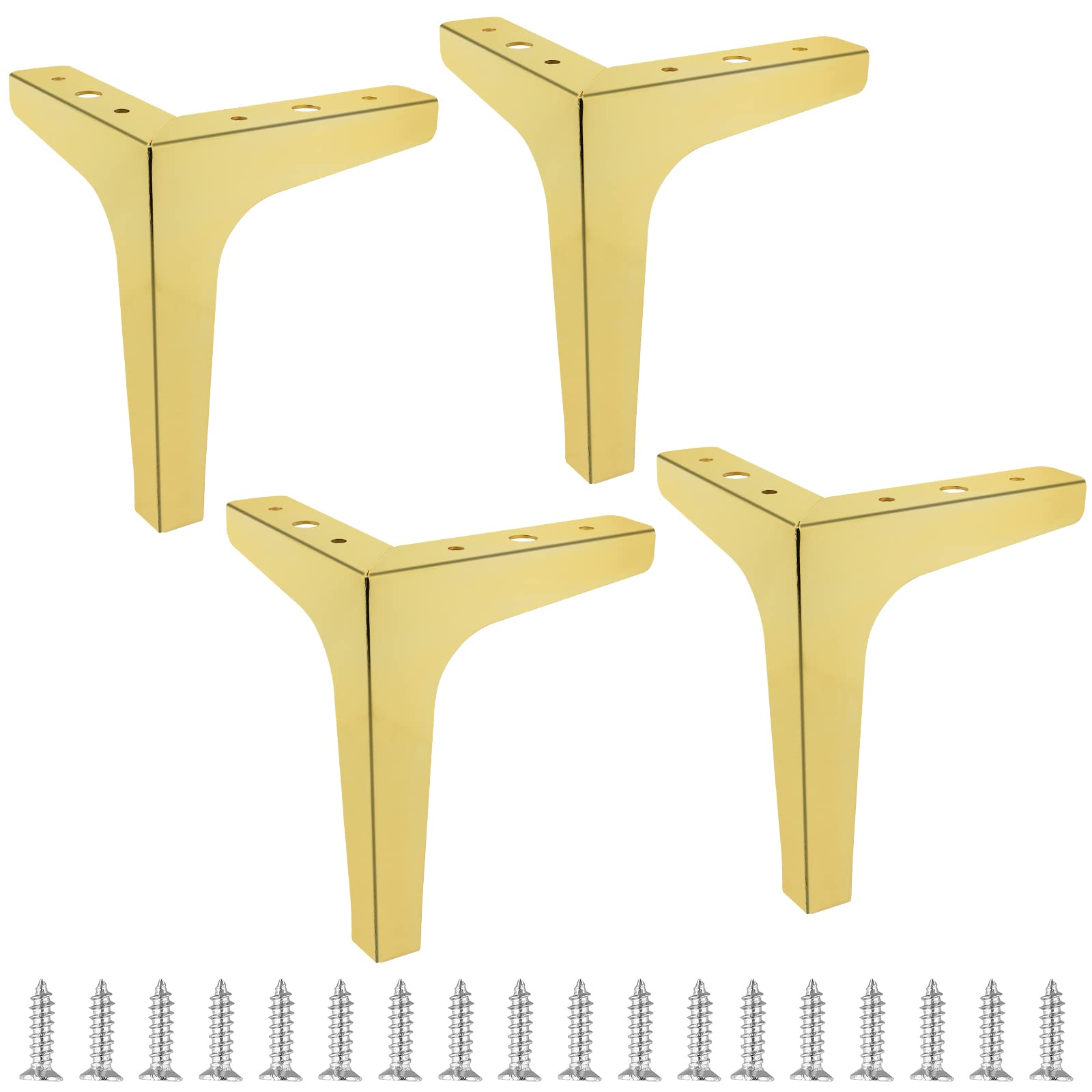 Amazon.com: Bivethoi 7 Inch Furniture Legs, Gold Sofa Legs Set of 4 ...