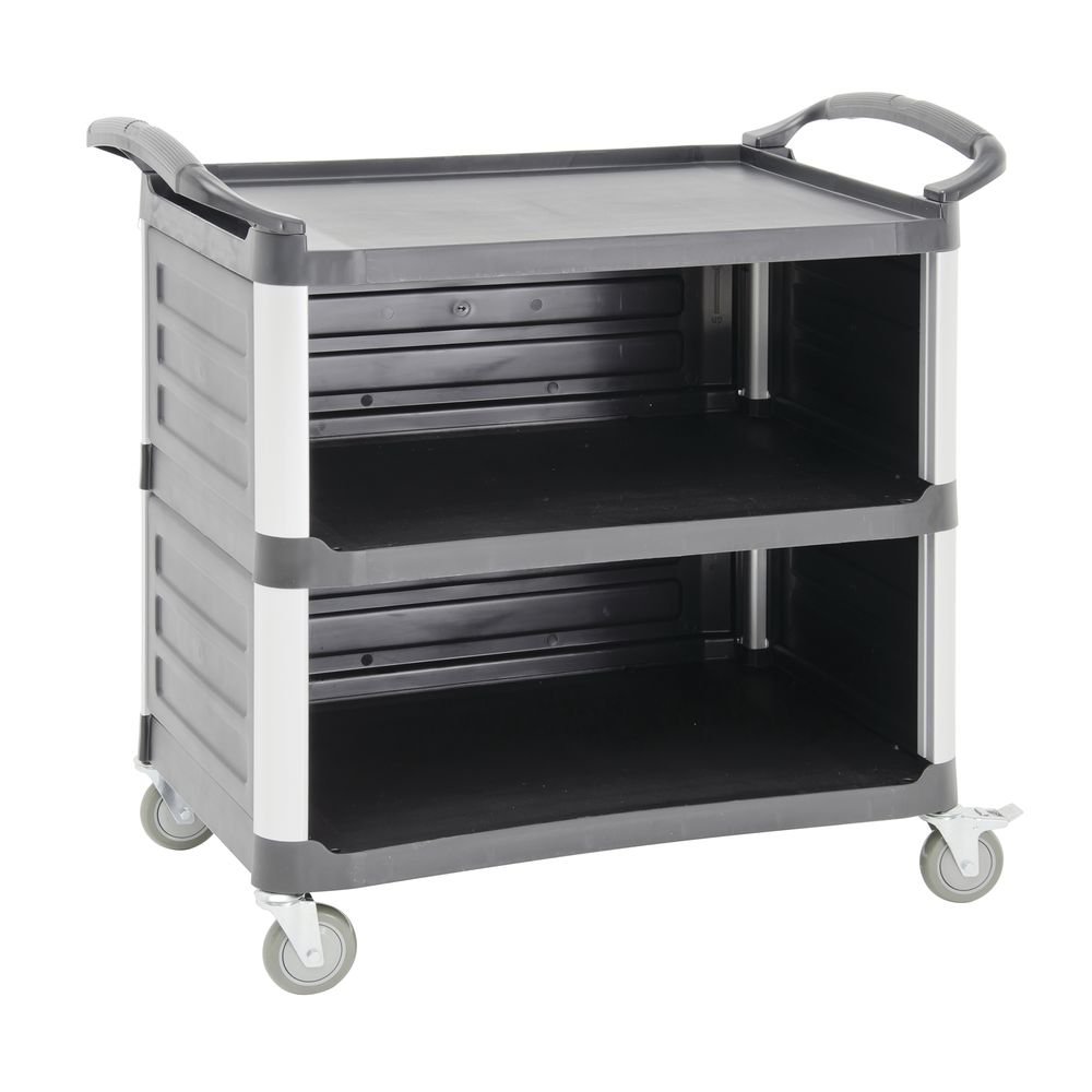 Amazon.com: HUBERT Service Cart with Open Front Black Plastic - 38 1/2 ...