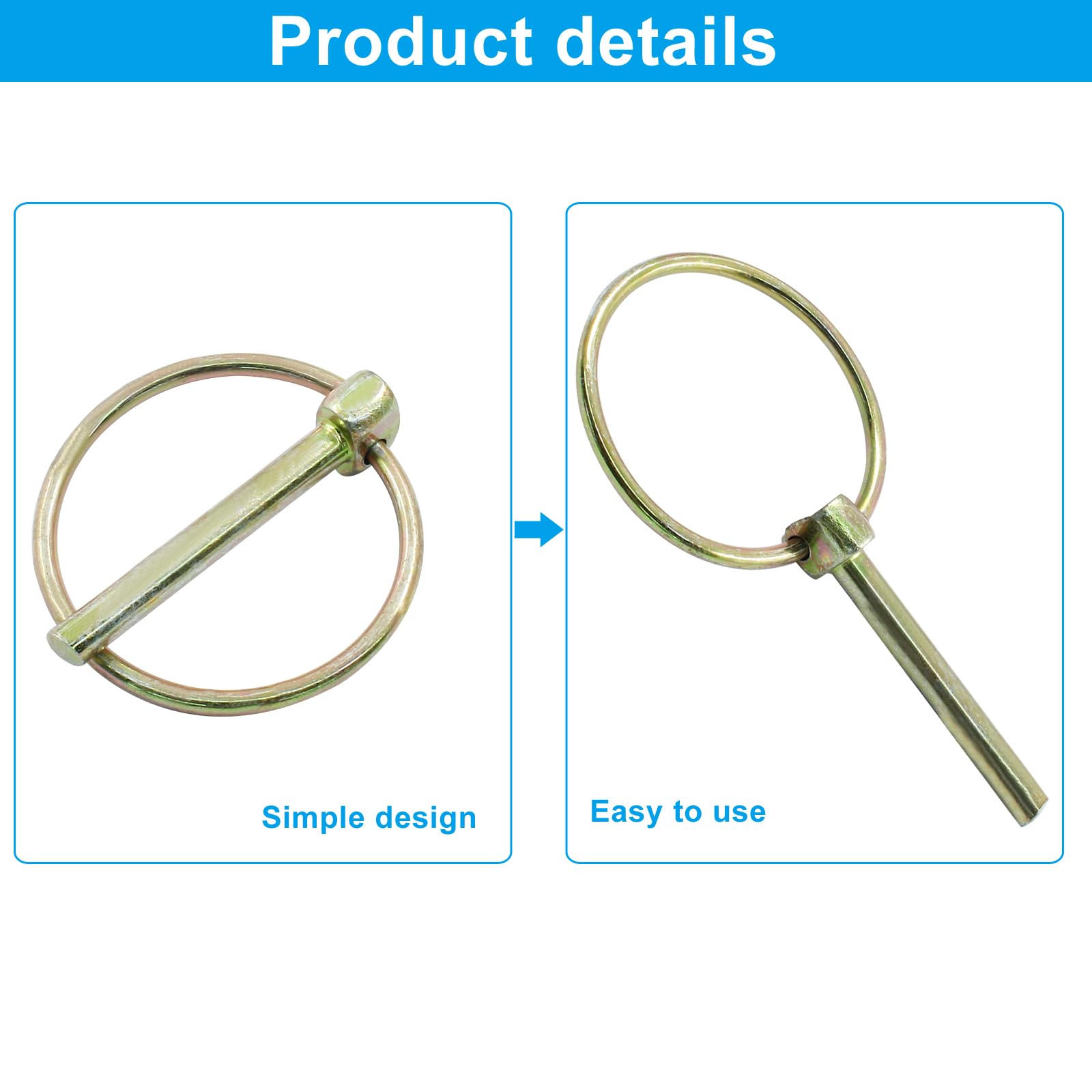 Snapklik.com : LifCratms 12 PCS 3/16 Lynch Pin, Linch Pin