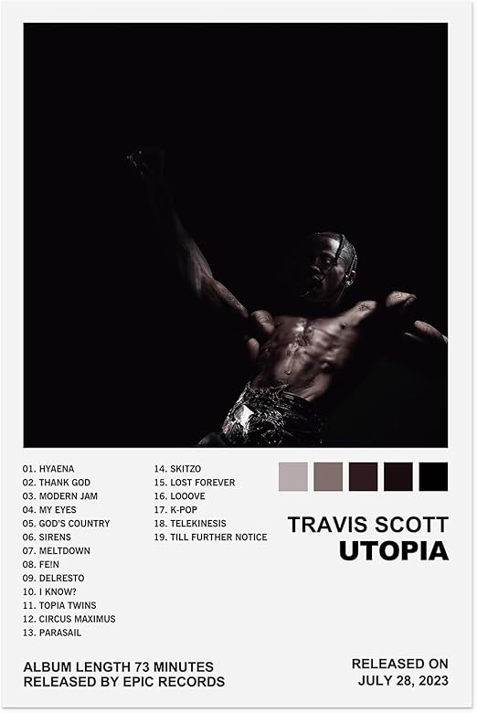 Amazon.com: Generic Poster Travis Rapper Singer Scotts Posters, Music ...