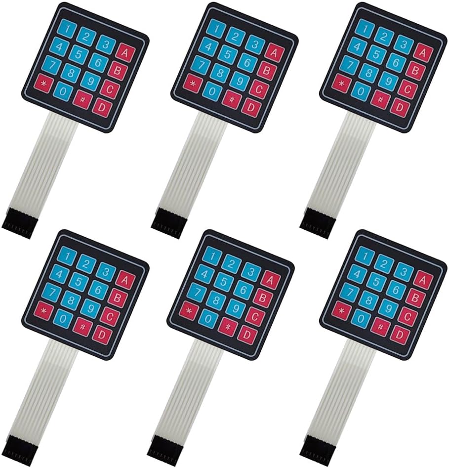 Teyleten Robot 4 X 4 Matrix Array Membrane Switch Keypad Keyboard 16 Key Matrix