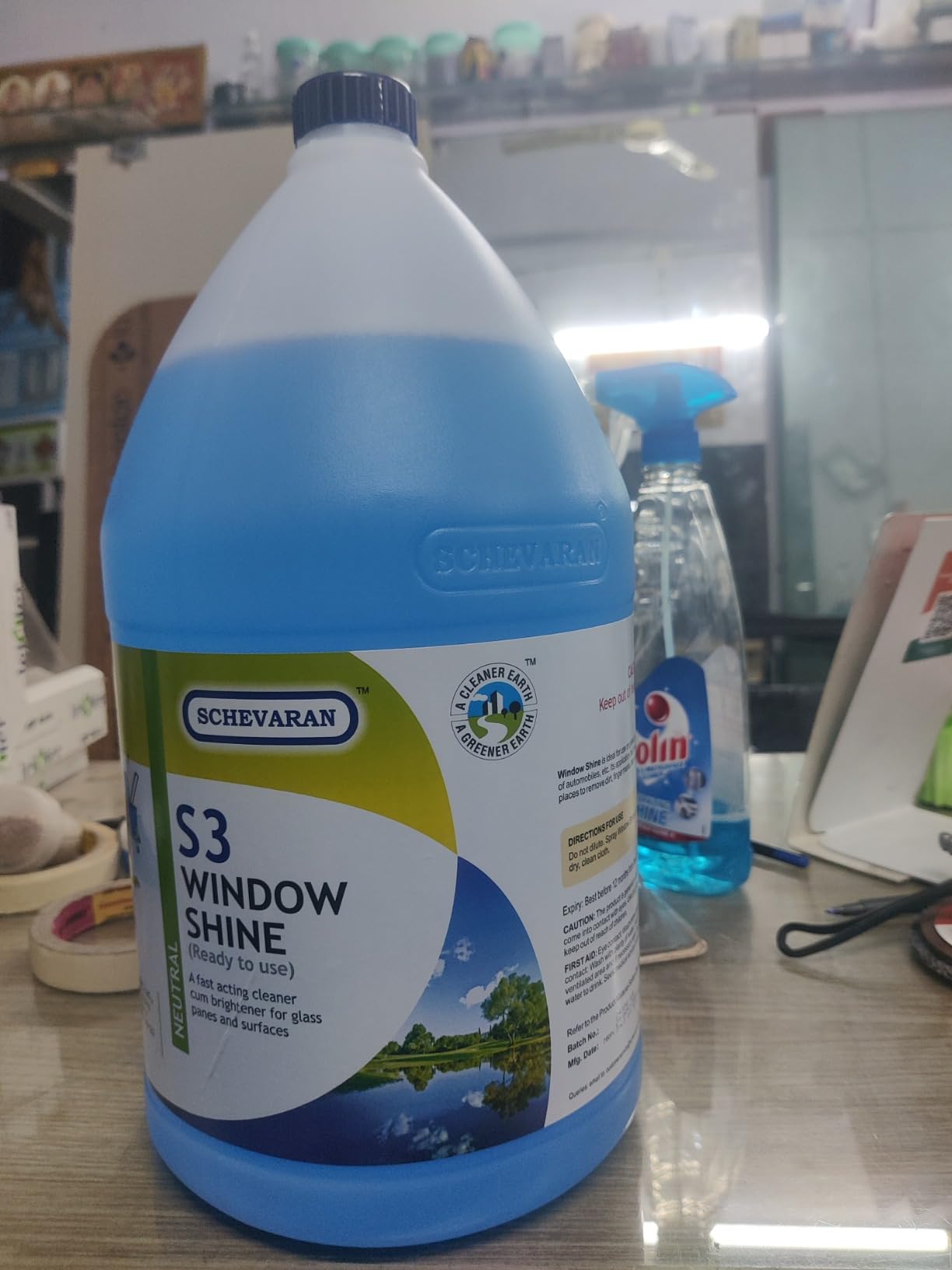 Schevaran Window Shine Glass Cleaner, 5 L : Amazon.in: Health ...